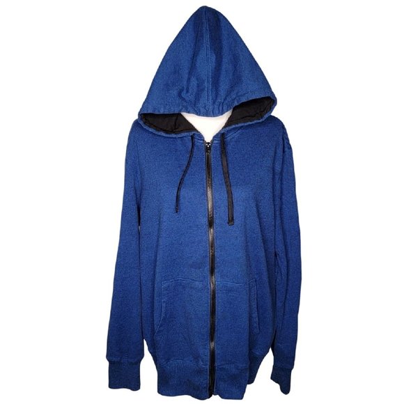OP | Tops | Ocean Pacific Heathered Blue Zip Front Hoodie Size 2xl ...